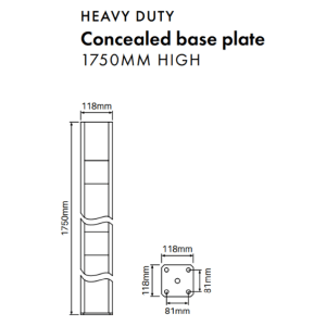 Hamptons Full Privacy Fencing Hidden Base Plate - 1750mm high ...
