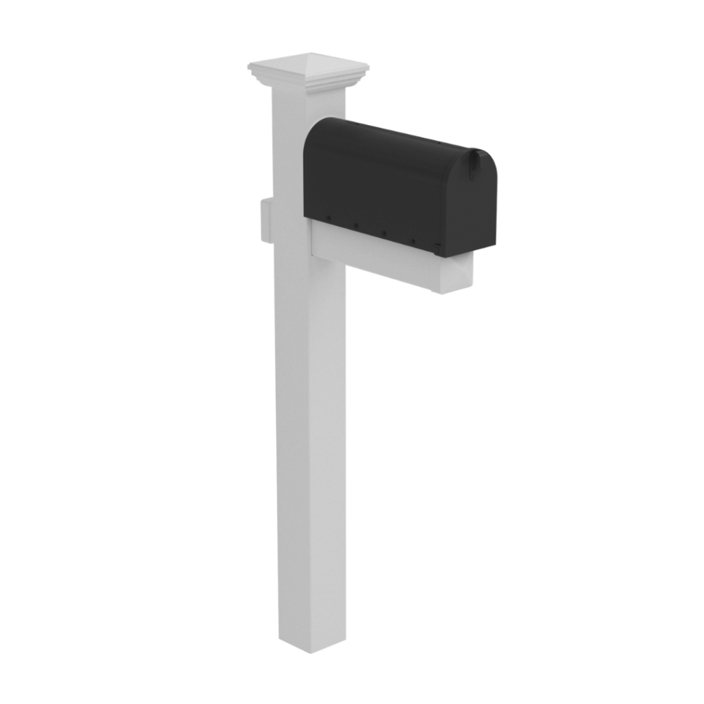 Hamptons Style PVC Post Mounted Letterbox - Charcoal - Discount ...