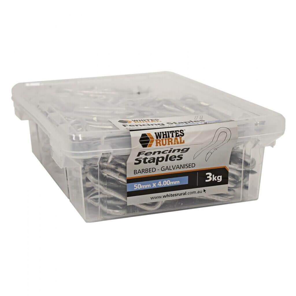 Barbed Rural Fence Staples 50mm x 4mm | 300 Barbed Staples