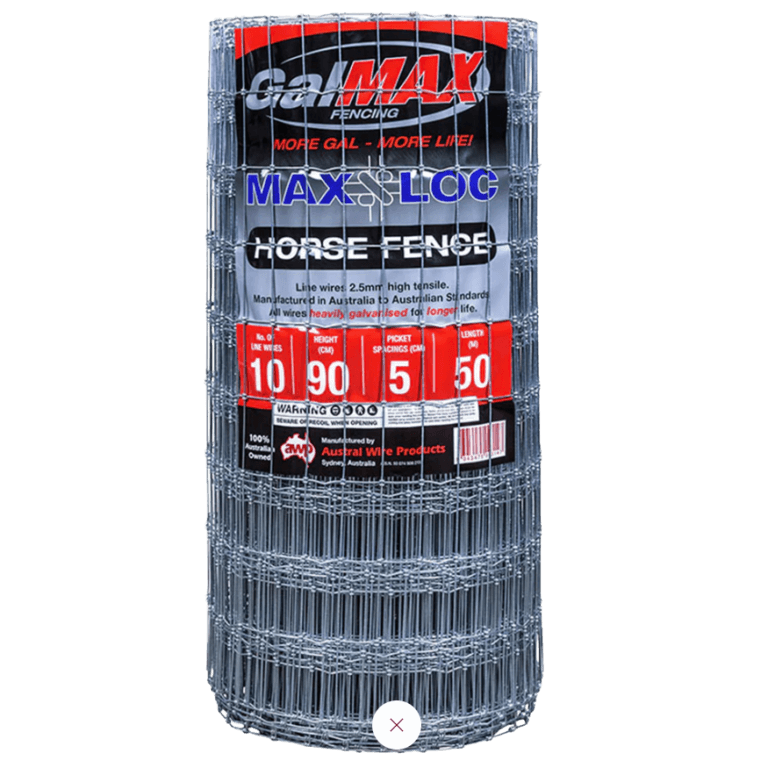 Galmax Maxloc Horse Fence 10/90/5 High Tensile Mesh 2.5mm 50m | Horse ...